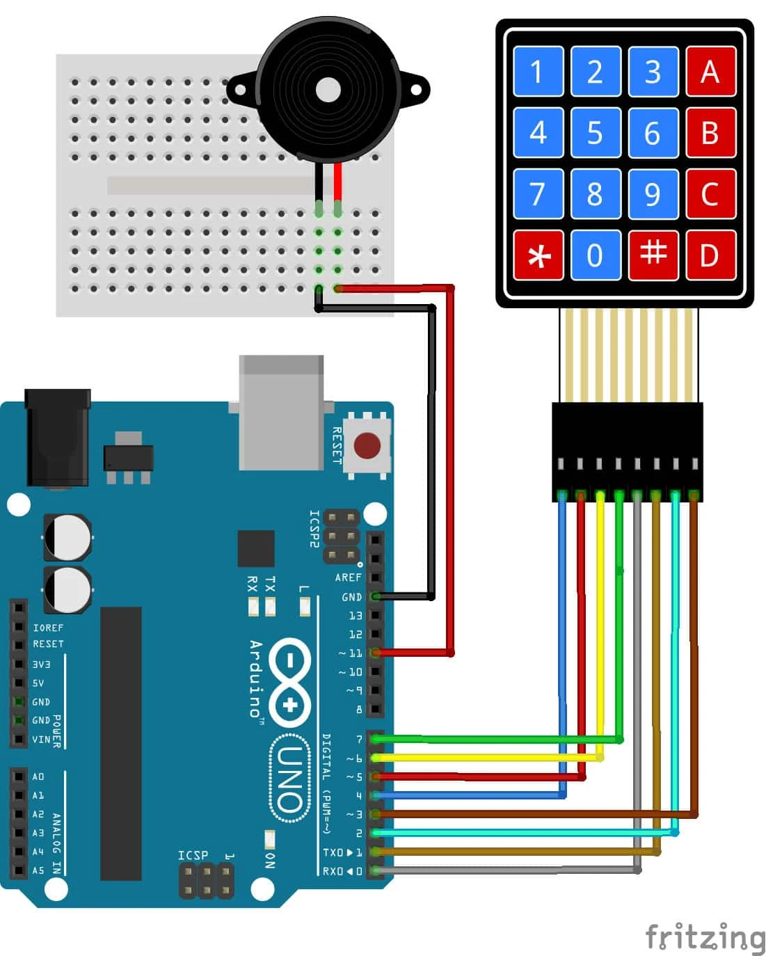 Arduino Project: Piezo Piano | Electronics For You