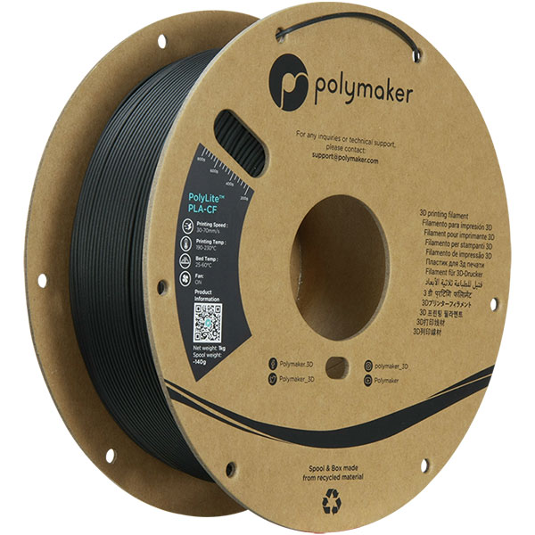 Polymaker Filament – PolyLite PLA-CF Black – 1.75mm – 1KG | Elektronica ...